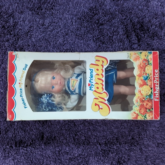 Toys | Vintage Fisher Price Vinyl Doll My Friend Mandy Cheerleader ...